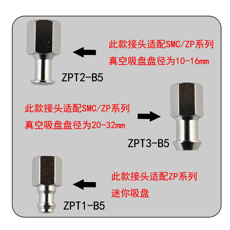 SMC金具 真空吸盘座 M10牙连接杆ZPT-J10/J20/J30/K40/K50-B5-A10-阿里巴巴