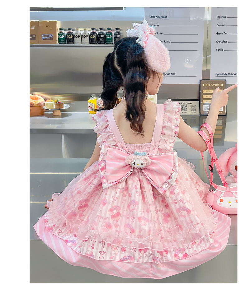 女童洛丽塔连衣裙夏装小女孩玉桂狗美乐蒂连衣裙宝宝演出生日礼服-阿里巴巴