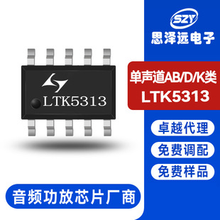 LTK5313 4.2V/4Ω/5W 单声道AB/D/K类音频功放芯片 内置自适应升-阿里巴巴