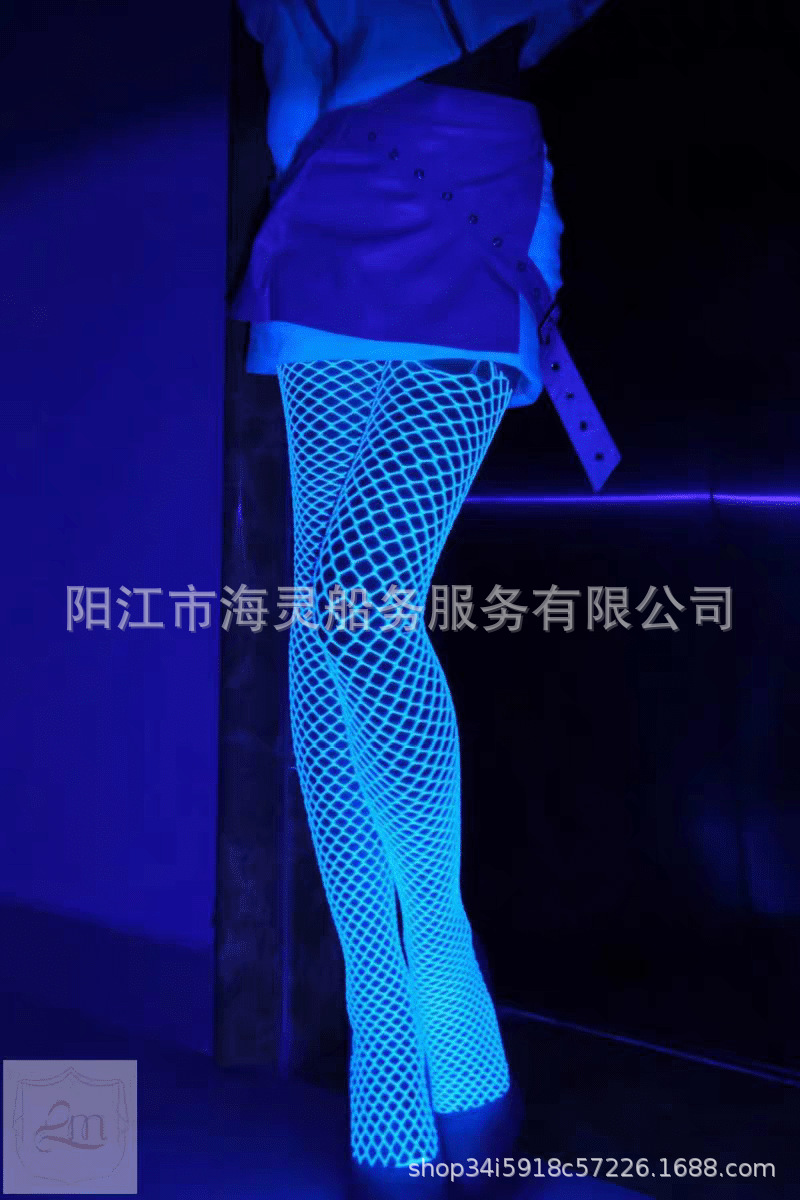 luminous fishnet stockings夜光网袜 渔网薄款镂空发光丝袜-阿里巴巴