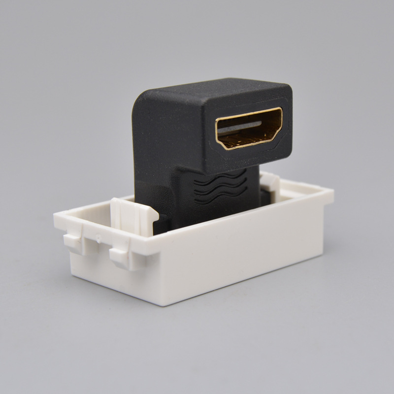 128型HDMI弯头模块 HDMI高清数字电视插座90度HDMI地插面板功能件-阿里巴巴