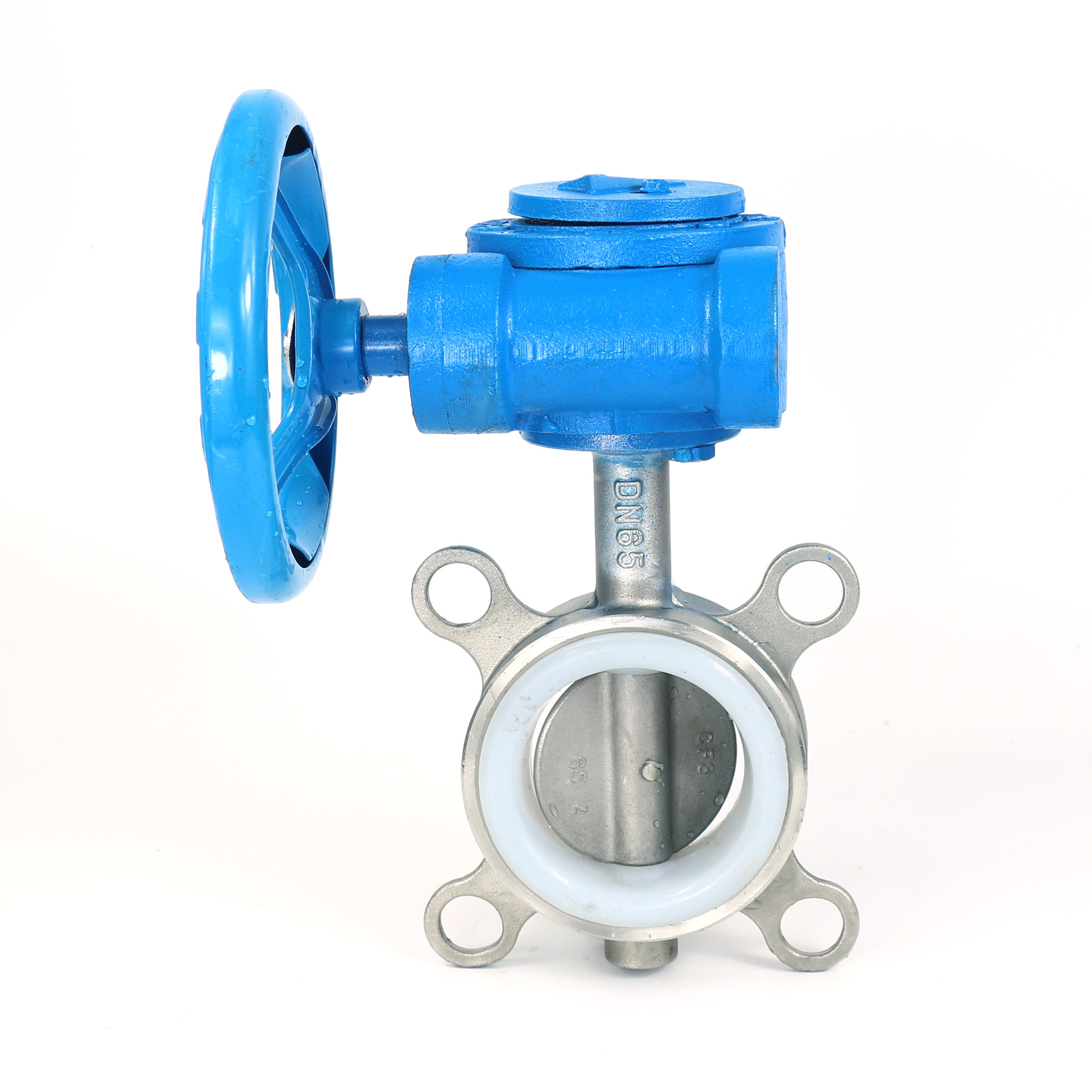 304 不锈钢对夹式涡轮蝶阀 D371X-16P DN40 DN50 DN65 DN80 DN100-阿里巴巴