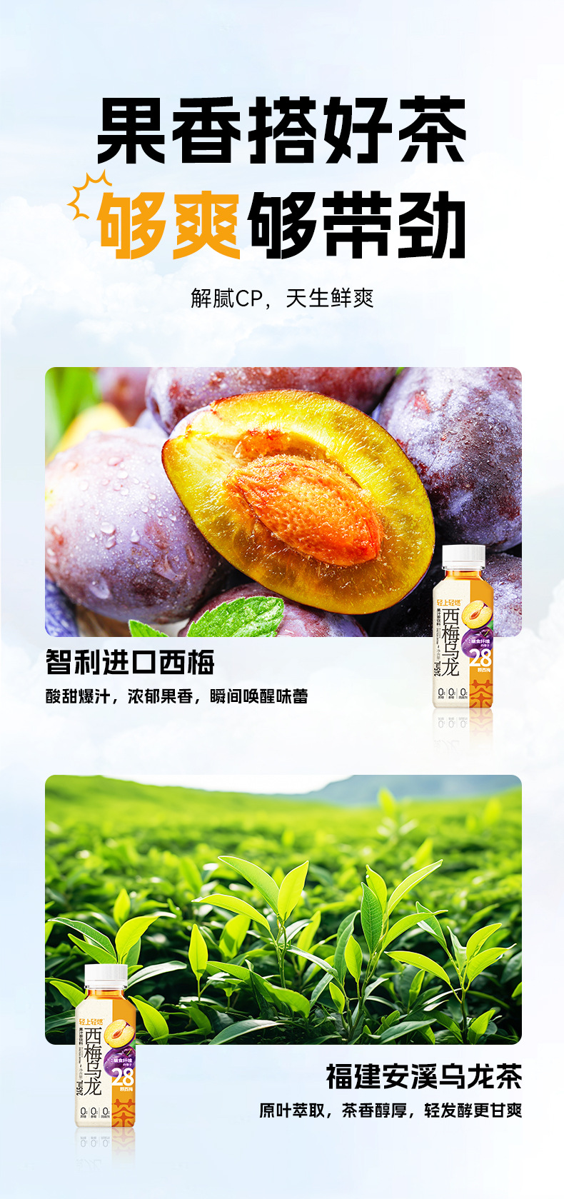 轻上西梅乌龙茶245ml*10瓶0添加蔗糖含28颗西梅膳食纤维饮品饮料-阿里巴巴