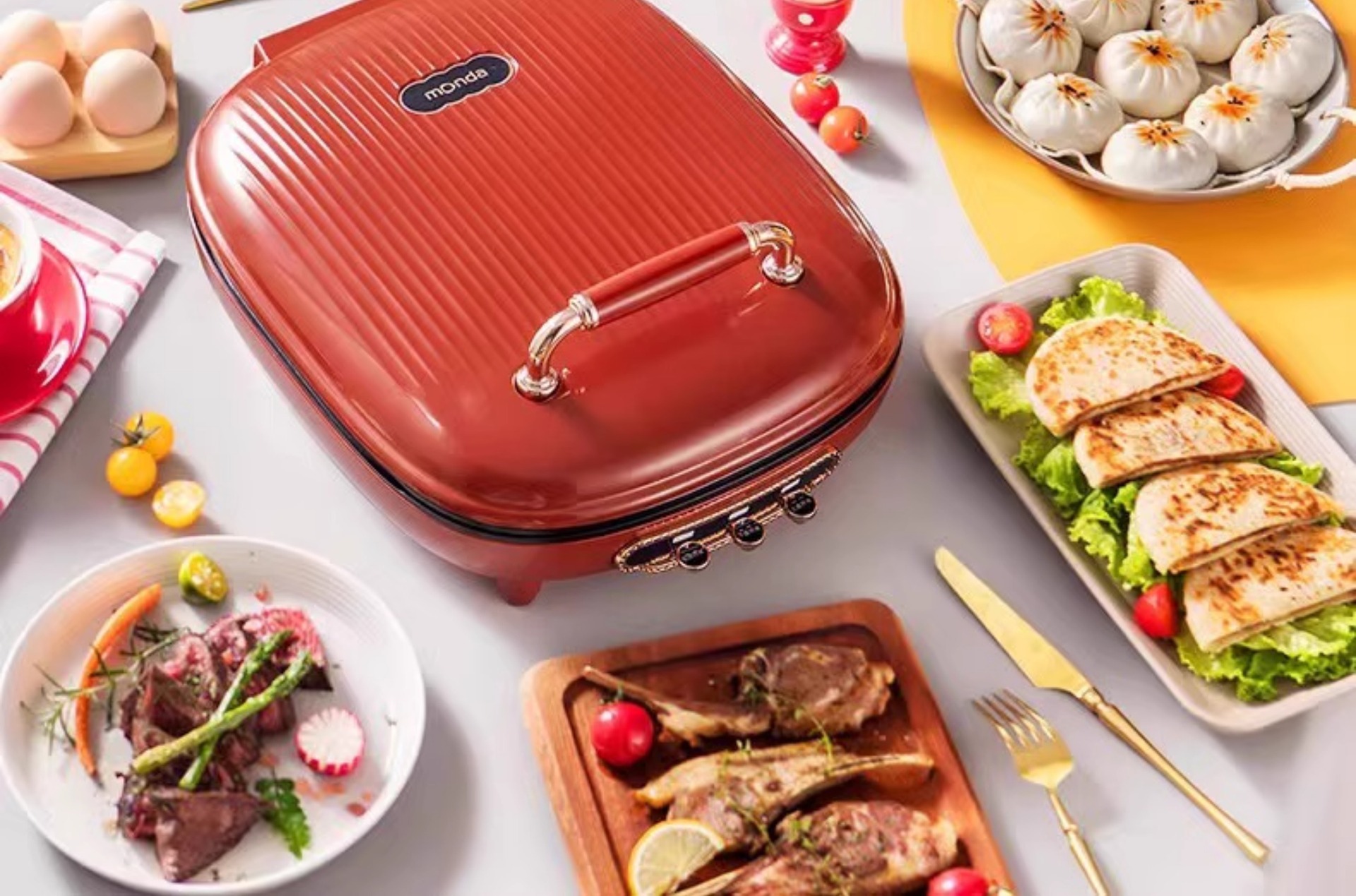 monda蒙达多功能电饼铛电饼档家用双面加热不粘煎饼烙饼锅薄饼机-阿里巴巴