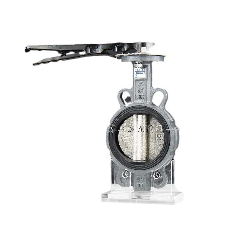 手动手柄铸钢蝶阀对夹式软密封D71X-16C DN50 65 80 100 125 150-阿里巴巴