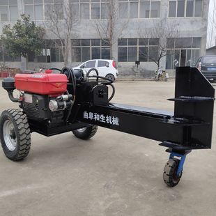 柴油动力强力硬木液压劈木机 移动式树墩破木机 卧式液压劈柴机-阿里巴巴