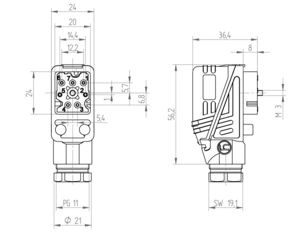 德国Hirschmann赫斯曼7芯连接器GO 700 WF (GO700WF) 932485100-阿里巴巴