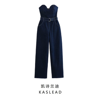 2023夏季新款女装 欧美紧身心形领胸衣式牛仔连体裤 2553069 407-阿里巴巴