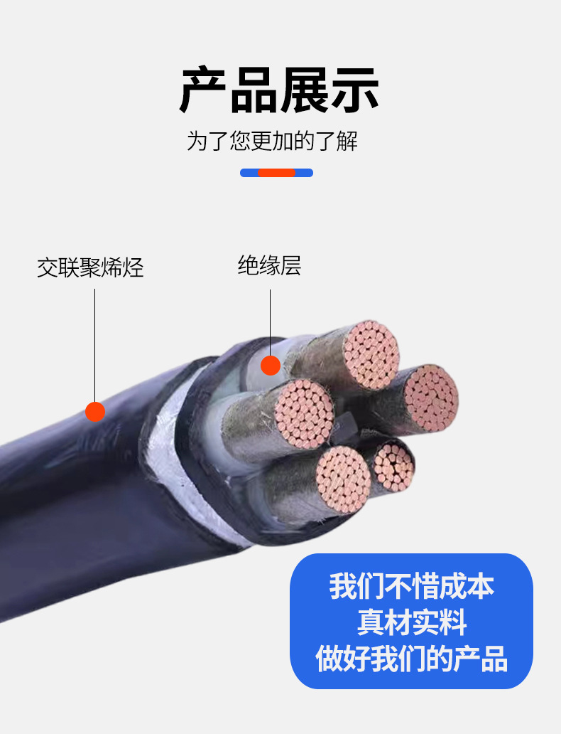 国标铜芯WDZN-YJY/YJE电力电缆2*10/16/25/35/50平方架空导线电线-阿里巴巴
