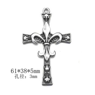 哥特式复古十字架合金挂件 骷髅大十字架合金项链挂件diy合金配件-阿里巴巴