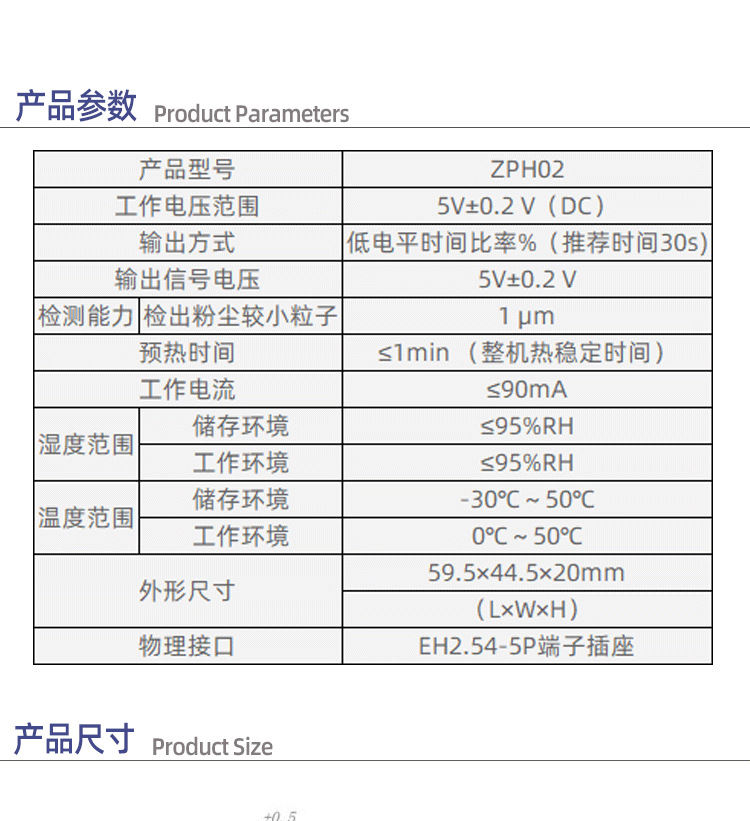 winsen炜盛ZPH02空污粉尘气体传感器灰尘PM2.5空气质量检测传感器-阿里巴巴