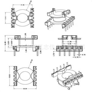 PQ2014变压器骨架PQ2014通讯骨架电源骨架立式5+5针骨架-阿里巴巴