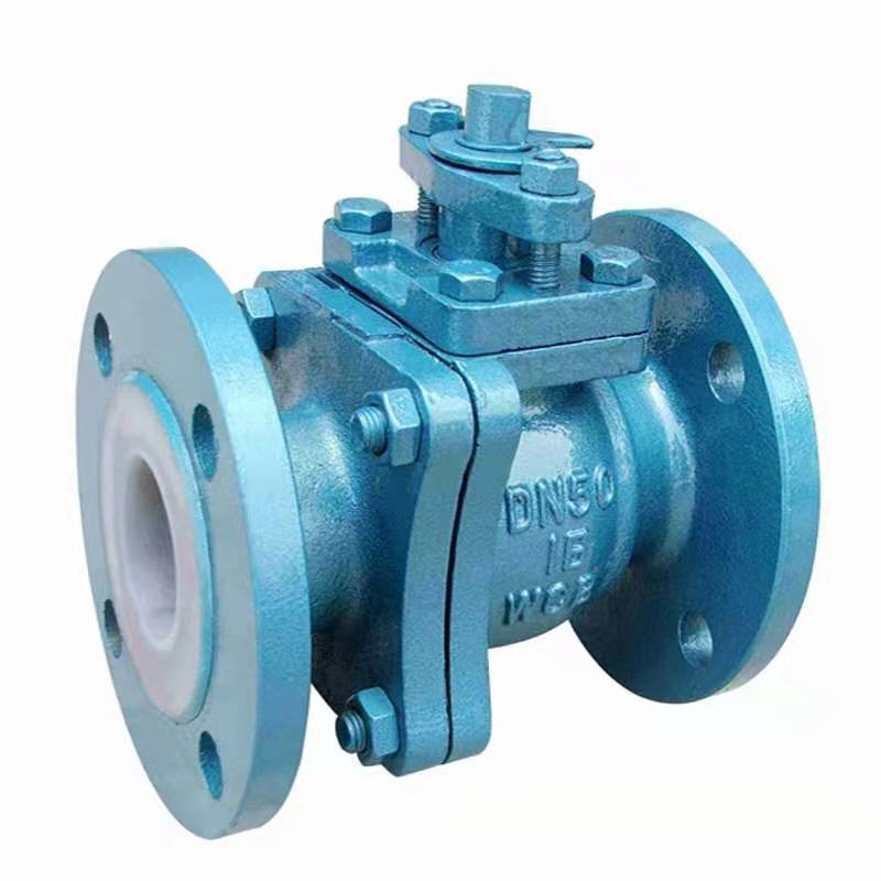 Q41F46-16C/P铸钢衬氟球阀不锈钢耐酸碱腐蚀法兰全衬四氟化工阀门-阿里巴巴