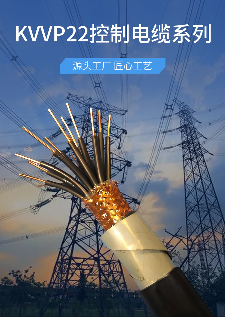 ZRC-KVVP2-22 2 3 4 5 6 芯*0.75 1 1.5 2.5 4 6铠装控制屏蔽电缆-阿里巴巴