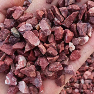 红色石子鹅卵石胭脂红水磨石子红色水洗石透水路面碎石胶粘石头-阿里巴巴