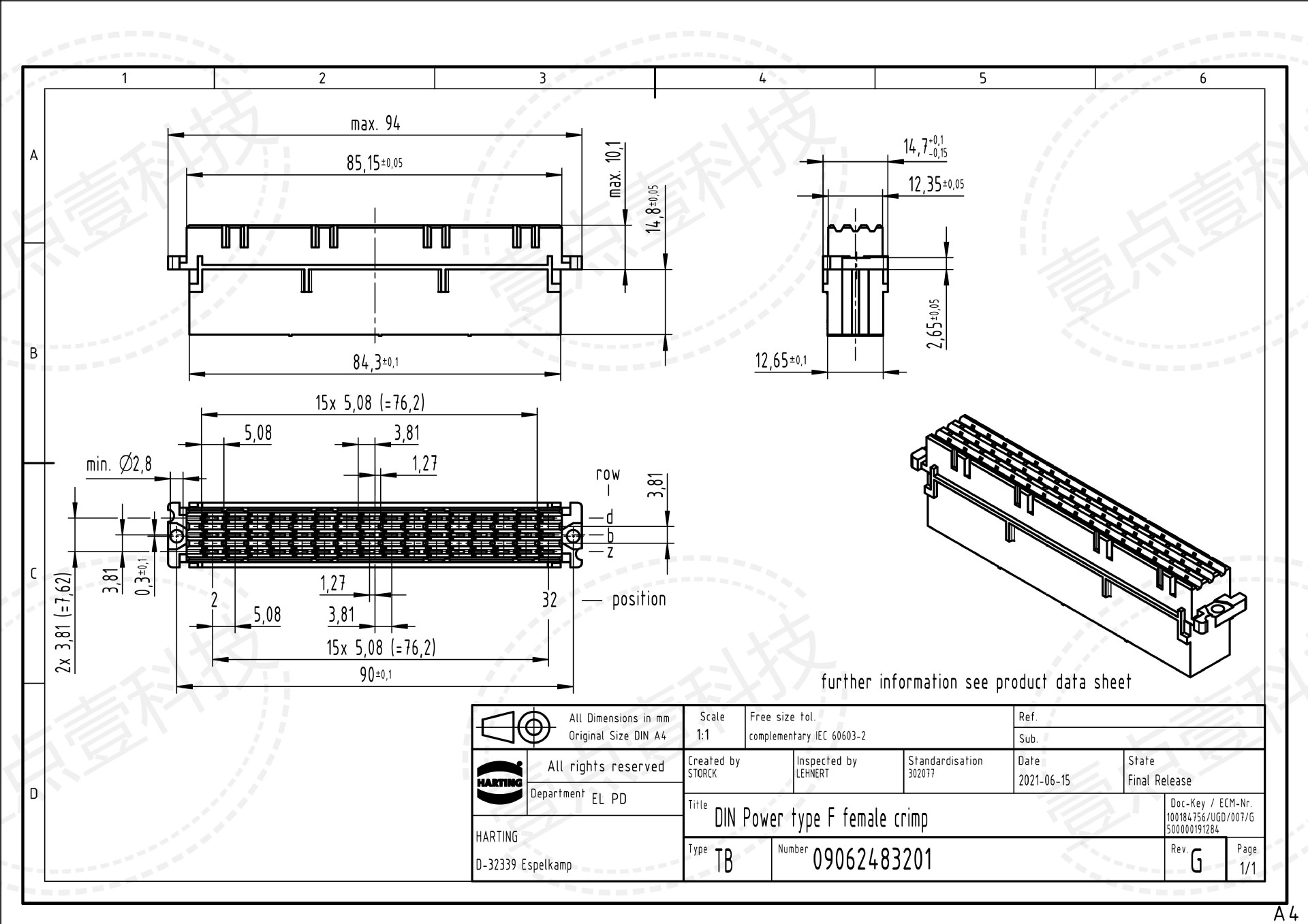 HARTING浩亭09062483201哈丁欧式插座连接器3排48PIN压接壳正品-阿里巴巴