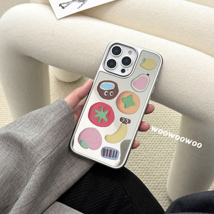WOOWOOWOO小众ins少女可爱水果镜面手机壳适用iphone16promax苹果-阿里巴巴
