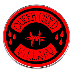 Queer-Coded Villain酷儿符号反派胸针卡通英文标语别针金属徽章-阿里巴巴