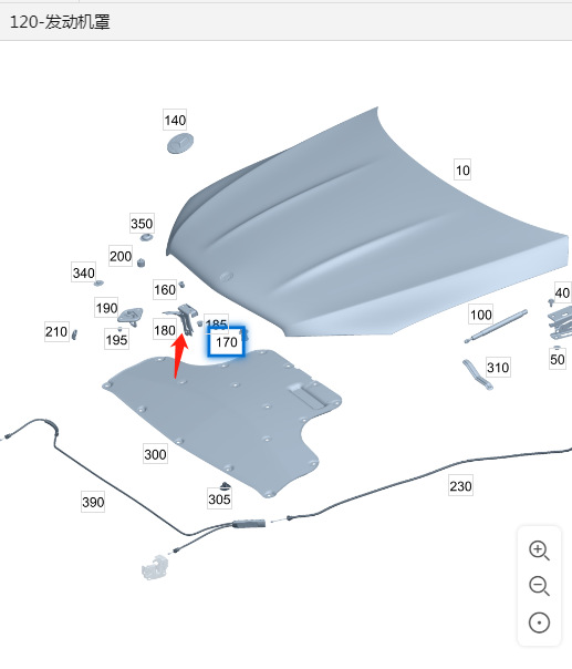 1678801300 适用于奔驰W167 GLE400 GLS450 机盖锁钩-阿里巴巴