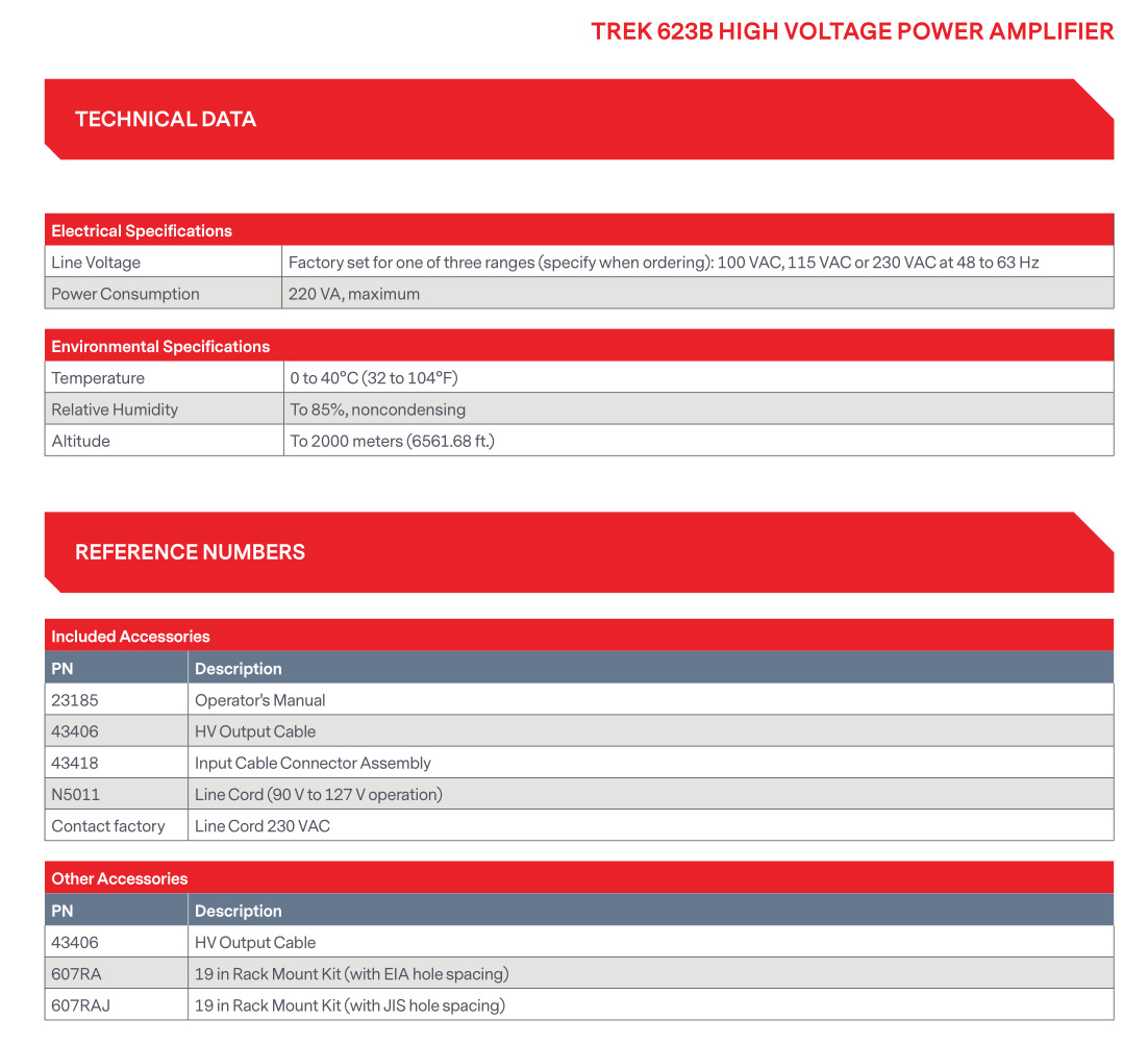 代理TREK高压功率放大器 双极性电压输出的精密控制 TREK 623B-阿里巴巴