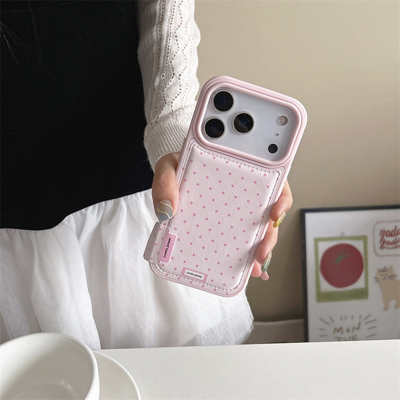 ins皮纹波点纯色iPhone17Promax手机壳 适用苹果16简约防摔保护套-阿里巴巴