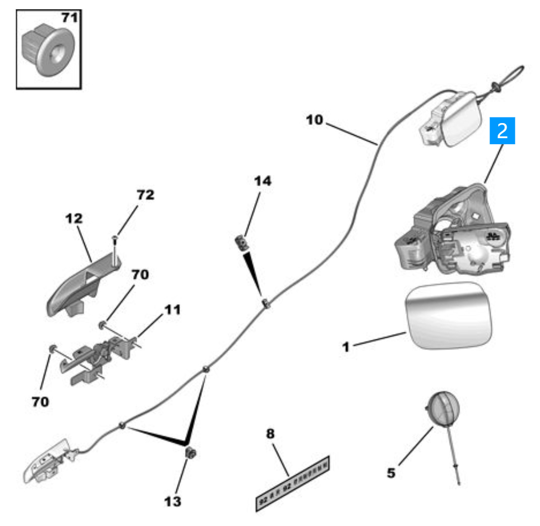 适用标致301雪铁龙新款爱丽舍M43油箱铰链9677566580 9808490580-阿里巴巴