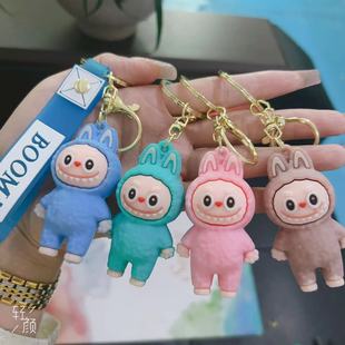 Labubu拉布布小绵羊硅胶钥匙扣可爱卡通公仔挂件小礼物钥匙链批发-阿里巴巴
