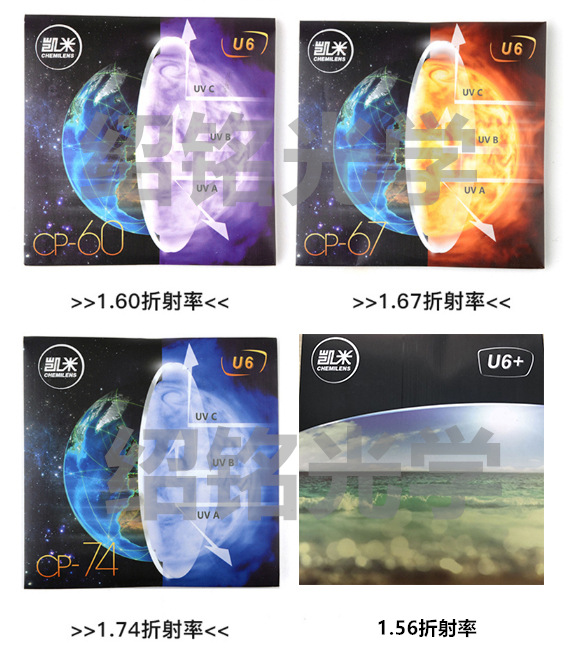 正品凯米镜片U2 U6金罡U6X防蓝光发水膜眼镜片哈气防伪现货配眼镜-阿里巴巴