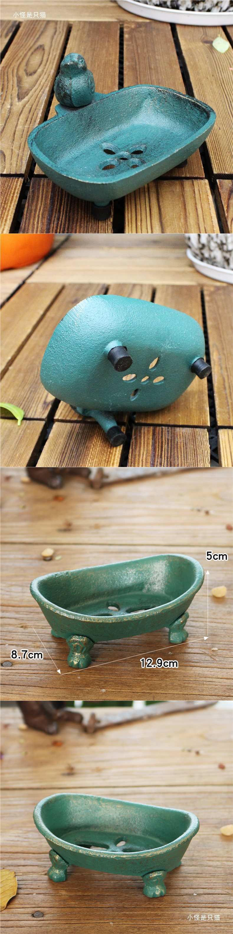 复古铸铁小鸟装饰肥皂盒收纳盒浴室花园庭院美式欧式田园花园皂盒-阿里巴巴