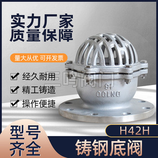 铸钢底阀WCB碳钢H42H-6C/16C/25C铸铁管道水泵底阀DN40 80 100-阿里巴巴