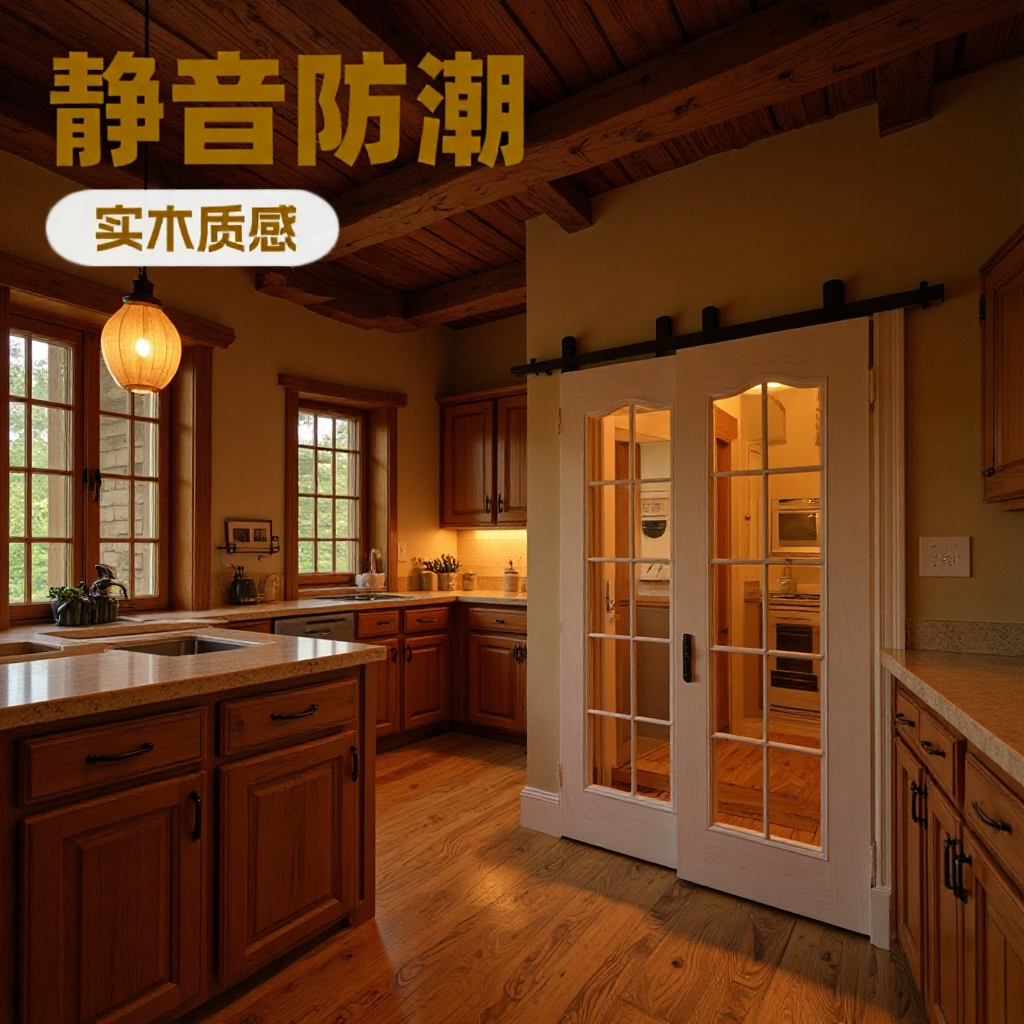 Solid Wood Sliding Partition Door for Balcony, Study, Kitchen, Barn ...